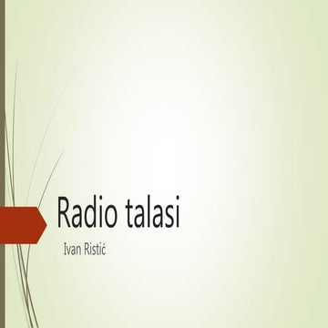 Radio talasi | PPTX