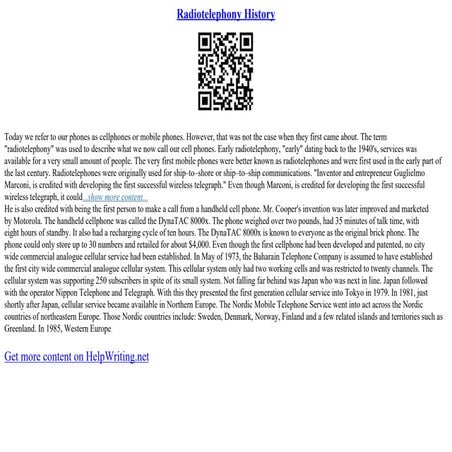 Radiotelephony History | PPT