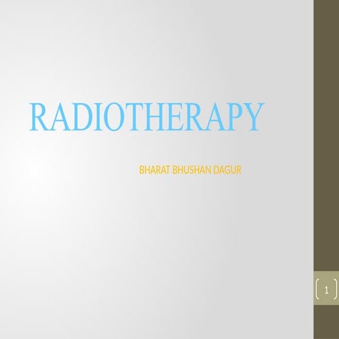 Introduction to Radiotherapy: Principles, Techniques, and a Detailed ...