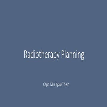 Radiotherapy Treatment Planning for Bone Tumor pptx | PPTX