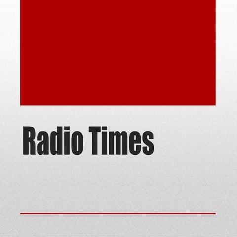 Radio times history and analysis | PPTX