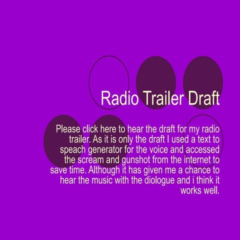 Radio Trailer Draft | PPT