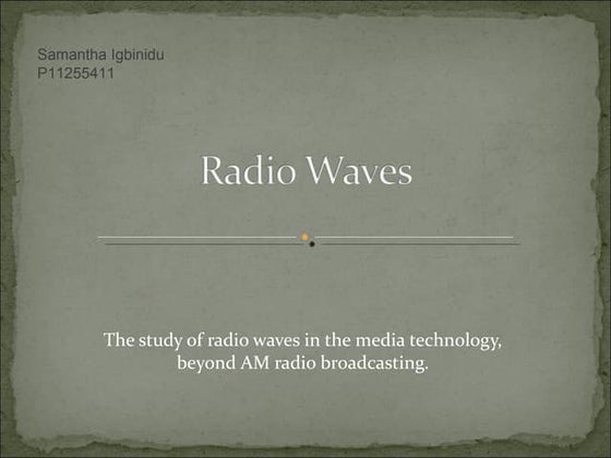 Radio Waves presentation | PPT