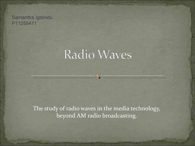 Radio Waves presentation | PPT