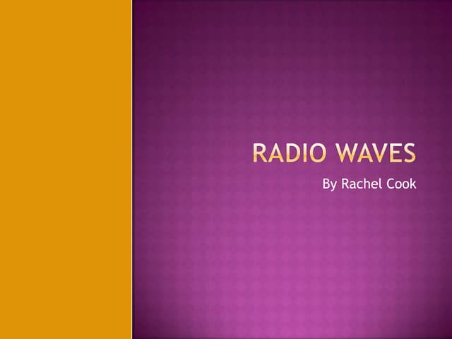 Radio Waves presentation | PPT