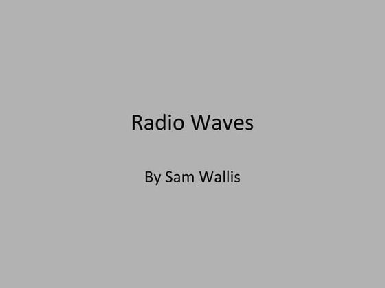 Radio Waves presentation | PPT