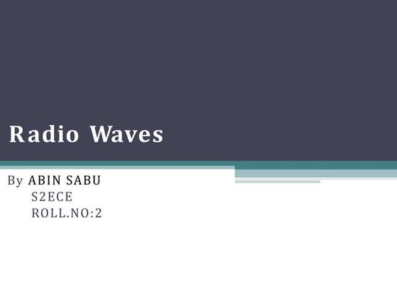 Radio Waves presentation | PPT