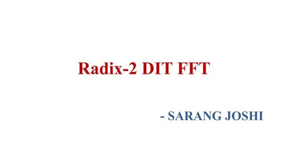 Computing Dft Using Matrix Method Ppt
