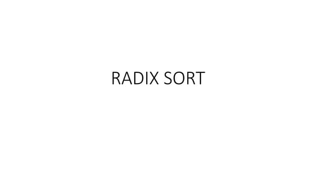 Sortting In Linear Time Radix Sort Pptx Programming Languages 3833