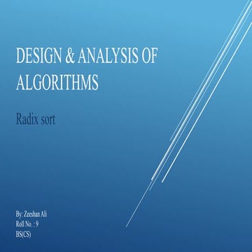 Radix sort concept | PPT | Free Download