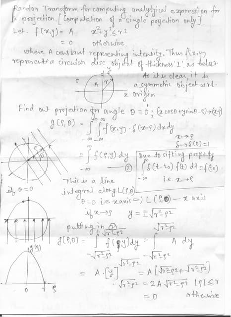 Radon Transform Numerical And Fourier Slice Theorem Pdf