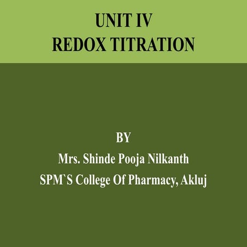 Redox Titration Pptx