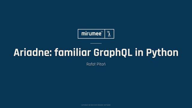 Ariadne Familiar Graphql In Python Ppt