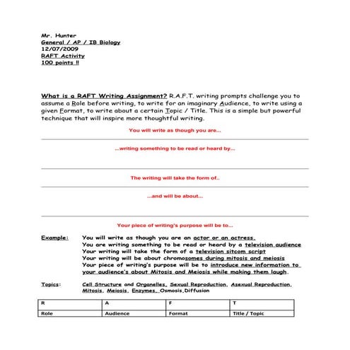 Raft Assignment | DOC