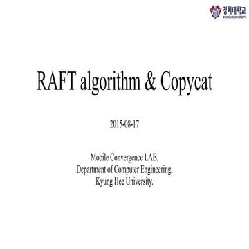 Raft Consensus Algorithm Ppt
