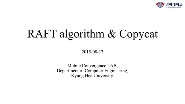 Raft Consensus Algorithm Ppt