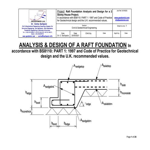 Sachpazis: Raft Foundation Analysis and Design for a two Storey House ...