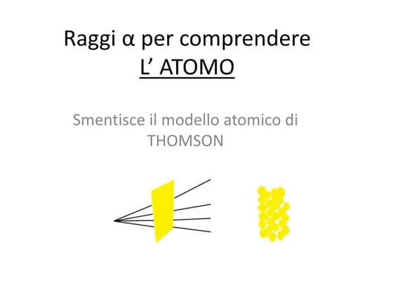 Modello atomico di Thomson | PPTX