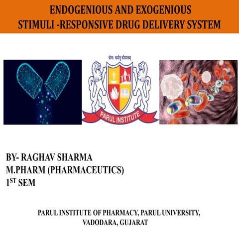 WORKING OF STIMULI RESPONSIVE DRUG DELIVERYSYSTEMS | PPTX