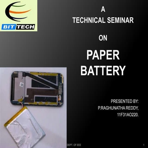 paper battery | PPT