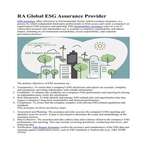 What is ESG Assurance | PDF