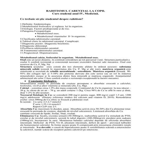 Rahitism carențial | PDF