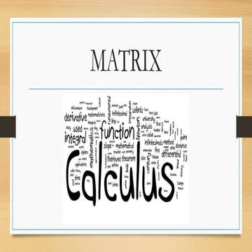 Matrix dan Operasi Penjumlahan Matrix | PPTX