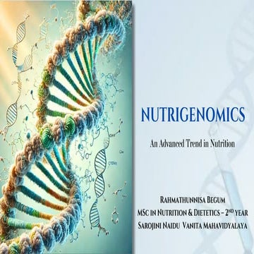 Nutrigenomics - An Advanced Trend in Nutrition | PDF