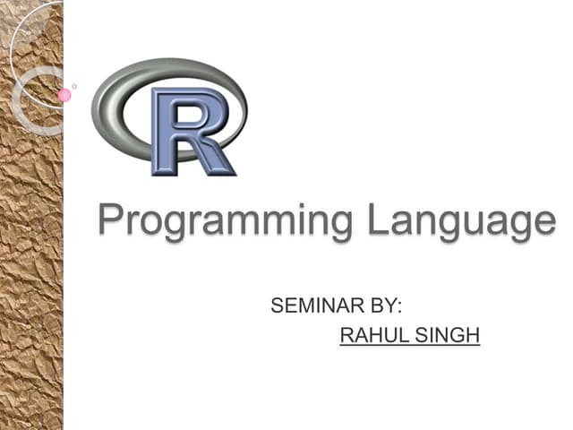 R Programming Language Rahul Singh Ppt 9214