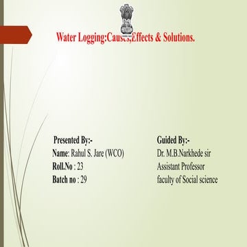 Water logging | PPTX