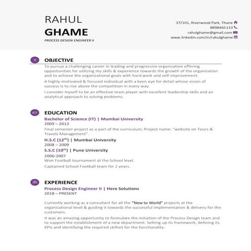Rahul Ghame CV | PDF