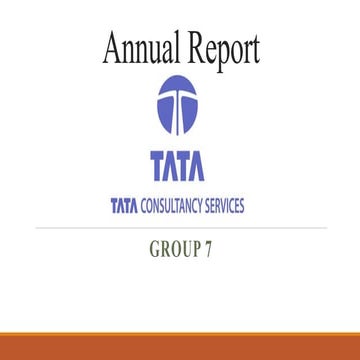 TCS Annual Report - 2014 Assignment | PPTX