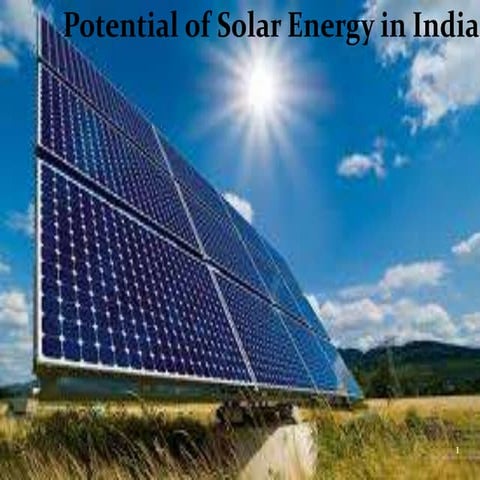 Potential of Solar energy in India | PPTX