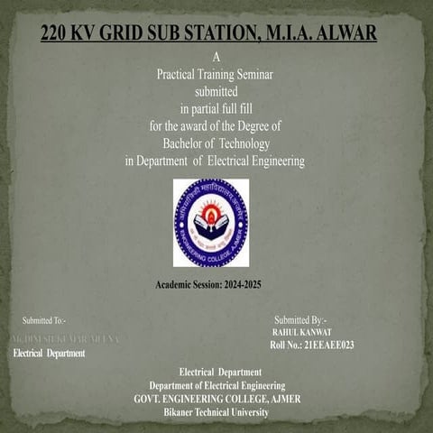 220 66 kv nrs sub report | PDF