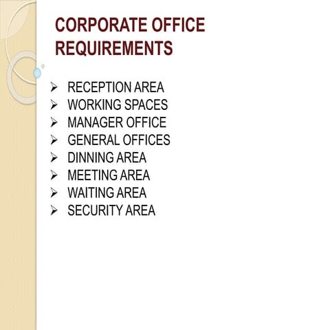 Corporate office requirements and standard.pptx
