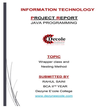 BCA 2nd year Java prog. File | PDF | Free Download