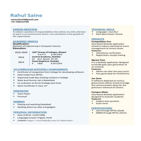 Rahul saine | PDF | Computer Software and Applications | Computing