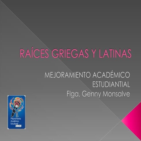 Raices griegas y latinas | PPTX