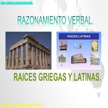Raices griegas y latinas | PPTX