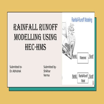 Rainfall Runoff Modelling Using Hec Hmspptx Weather Science