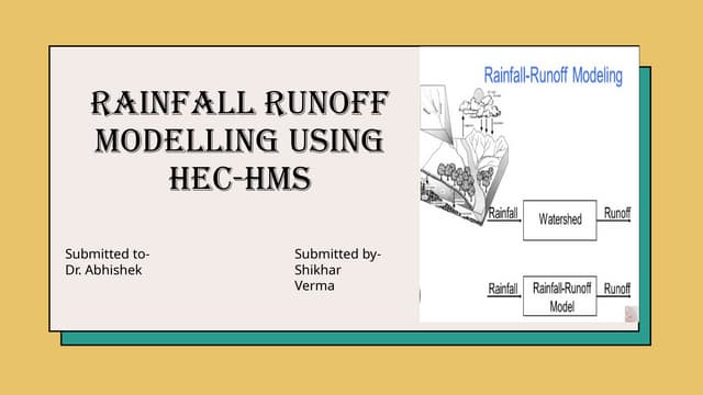 Rainfall Runoff Modelling Using Hec Hmspptx Weather Science