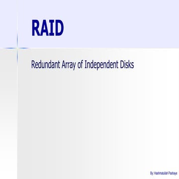 RAID | PPTX | Databases | Computer Software and Applications