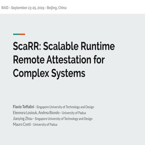 ScaRR | PPT