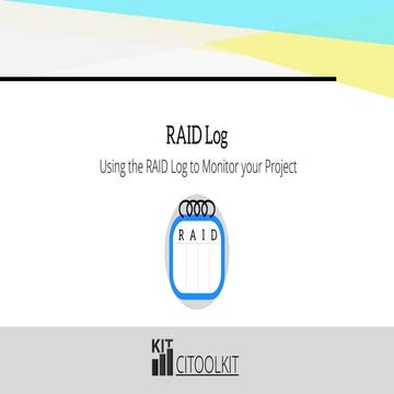 Using the RAID Log to Monitor Your Project | PDF