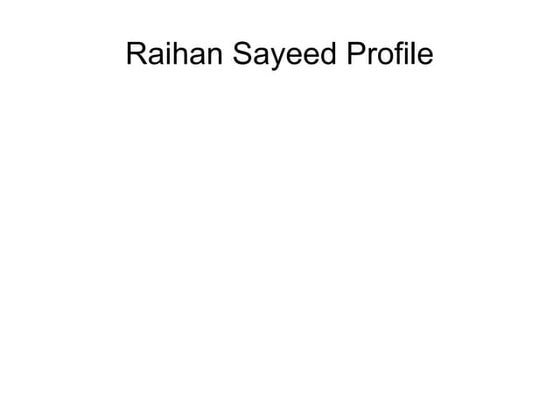 Raihan sayeed | PPT