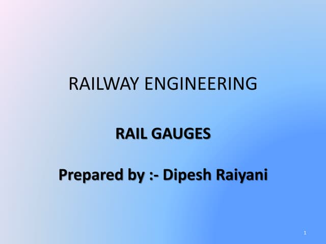 Railway points, crossings and components | PPTX