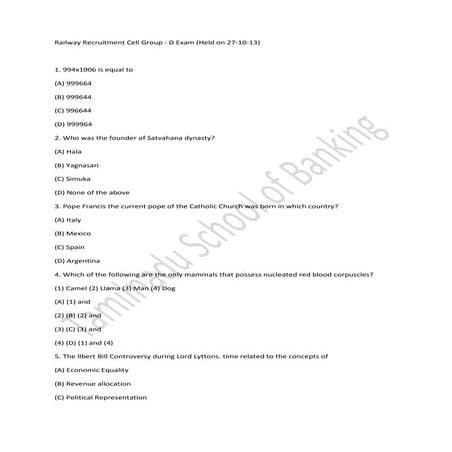Railway recruitment cell group 2014 | PDF