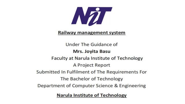 Online railway reservation system | PDF