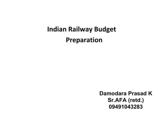 Allocations and classification in Indian Railways | PPT
