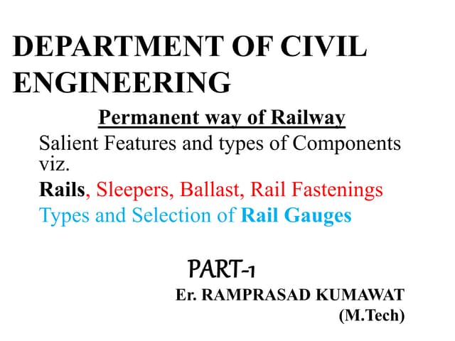 Railway points, crossings and components | PPTX